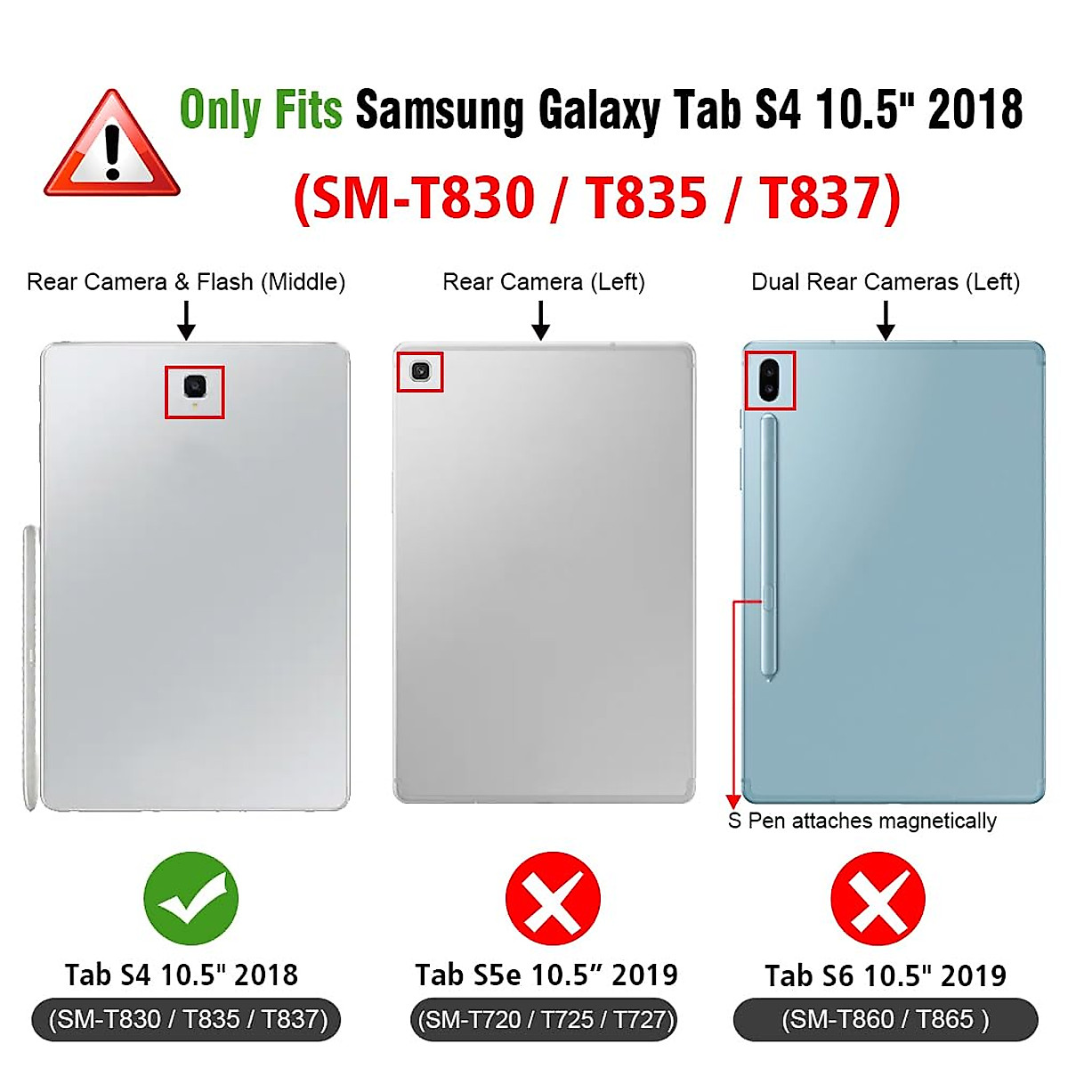 Fintie Case for Samsung Galaxy Tab S4 10.5 2018 Model SM-T830/T835/T837, Multi-Angle Viewing Stand Cover with S Pen Protective Holder Auto Sleep/Wake Feature, Rose Gold