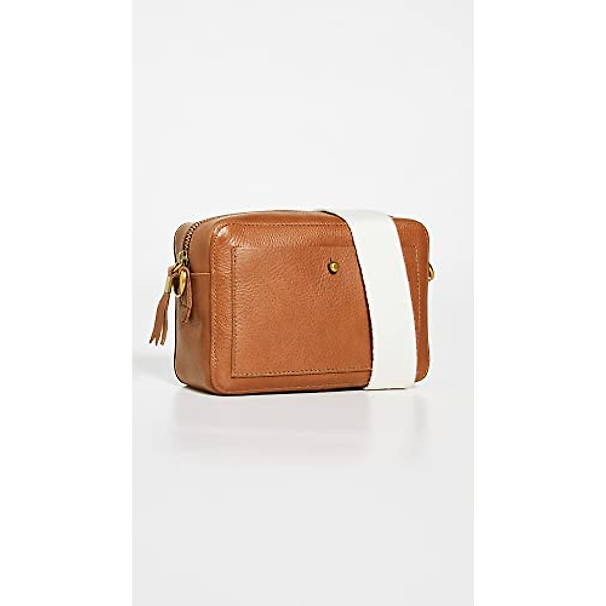 Madewell Women's Transport Camera Bag, English Saddle/Cream Webbing, Tan, One Size