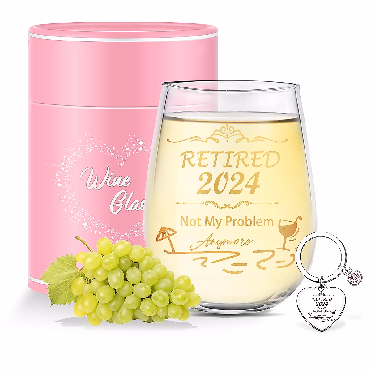 Best Retirement Gifts for Woman Men 2024 Thank You Leaving Gifts Retired Farewell Gifts for Coworkers Colleagues Stemless Wine Glass Cool Retirement Good Luck Gifts Happy Retirement Party Decorations