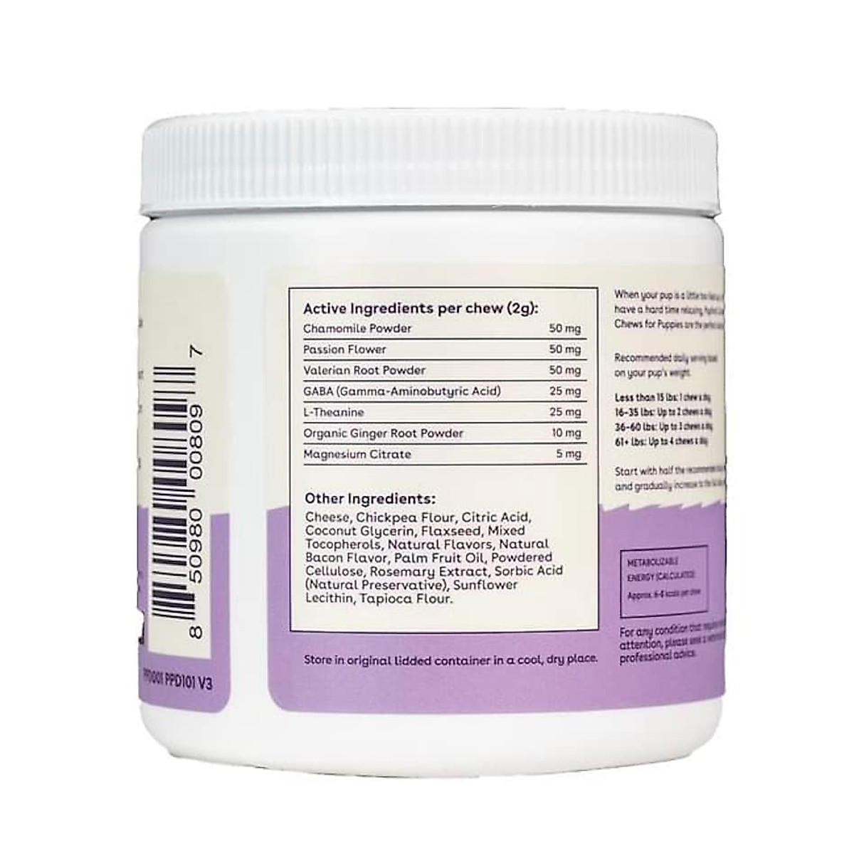 Pupford Calming Supplement for Puppies and Adult Dogs, Made in The USA, Vet Approved, No Artificial Flavors, String Cheese, Net Wt. 4.2 oz (120g)