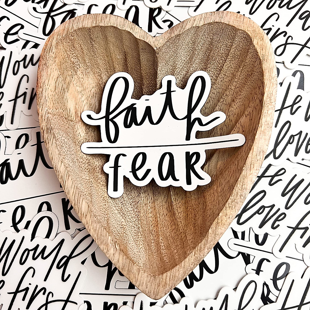 Swaygirls Christian sticker | Faith greater than fear sticker | Faith over fear decal | Christian stickers about Jesus, God, Bible verse quotes, scripture