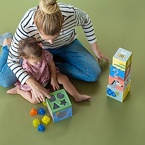 Taf Toys Savannah Sort & Stack for Infants & Toddlers, Perfect for Stacking, Nesting, Sorting, Counting & Learning Colors & Shapes. Educational Toy for 12 Months & up