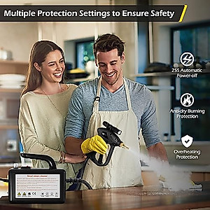 Dyna-Living Portable Steam Cleaner 1700W Handheld Steamer for Cleaning High-Pressure Steam Cleaner for Car Detailing Powerful Steam Cleaner for Home Use, Furniture or Kitchen Cleaning