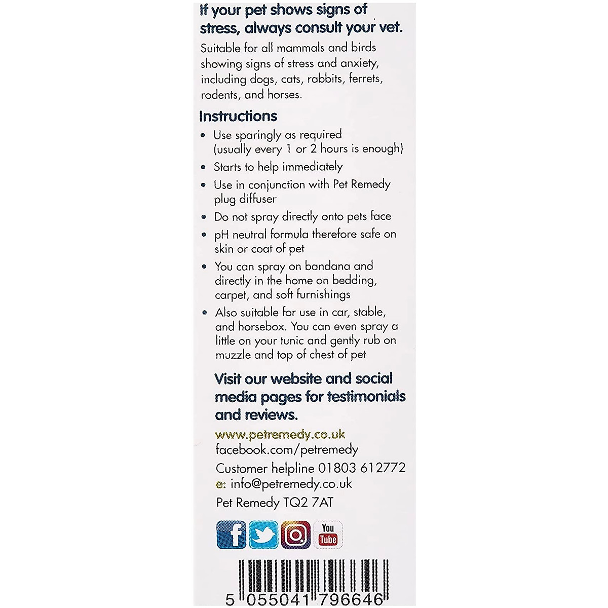 Pet Remedy Natural De-Stress & Calming Spray for Dogs, Cats, and Other Nervous Pets; Aids with Anti-Anxiety, Separation-Anxiety, Travel Size; 15ml (Bundle of 3)