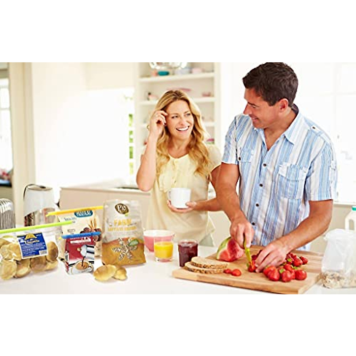 GRIPSTIC Bag Sealer - Reusable Chip Clips, Bag Clips. Patented. Airtight & Waterproof Seal on Food Storage Bags, Kids Snacks & More. Near Zero Waste. 12ct Small