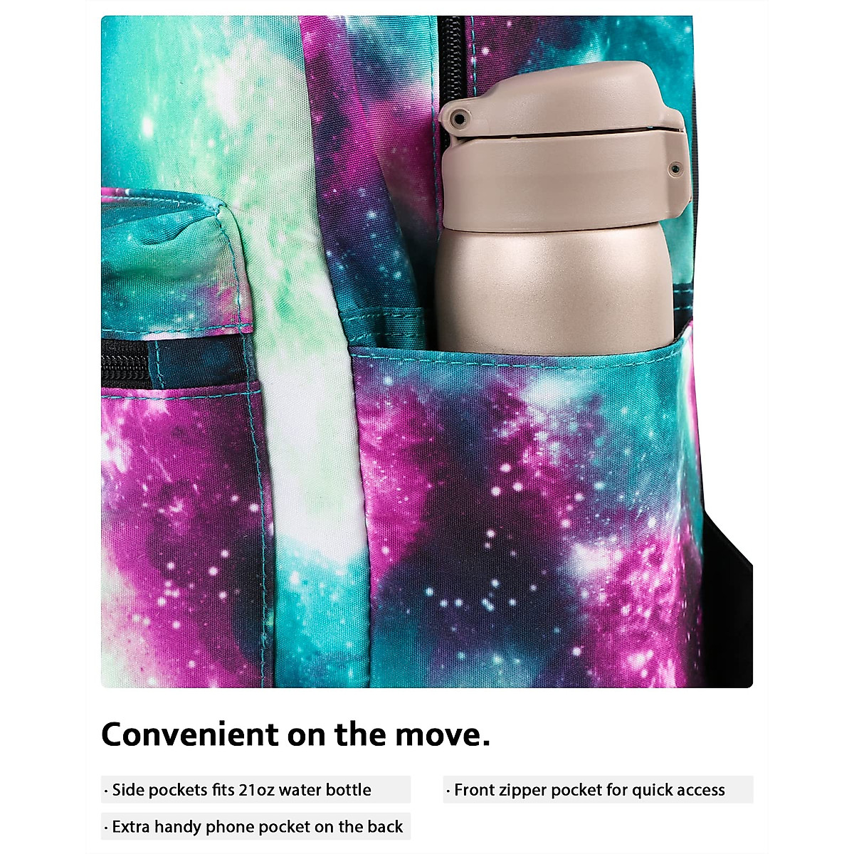 HotStyle TRENDYMAX Galaxy Backpack for School Girls, Boys & Kids, Green