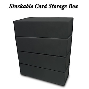 Trading Card Storage Box, Top loaders Storage Box, Trading Card Holder Top loader Hobby Box for 800 Count Cards - 4 PACKS