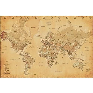 World Map (Antique) Art  24x36 Poster