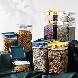 XBWEI Food Dispensing Container Grain Storage Jars Sealed Foods Storage Boxes Containers Kitchen Organizer Gadgets