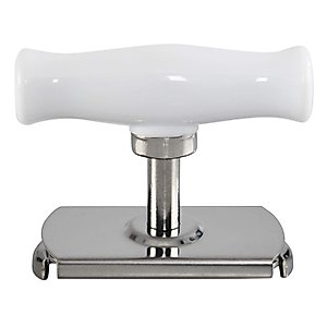 HOME-X Twist-Top Jar Opener, Easy Grip Opener, Great for Weak or Arthritic Hands, Strong Gripping Jar Opener, 3 ½” L x 1 ½” W x 2 ¾” H, White