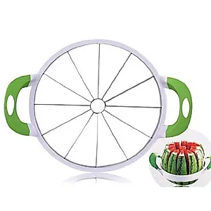 NEX Watermelon Slicer Cutter, Stainless Steel Melon Fruit Round Quickly Cut Tool, Multifunctional Peeler Corer for Cantaloupe Apple Pineapple, Kitchen Slicer Gadget