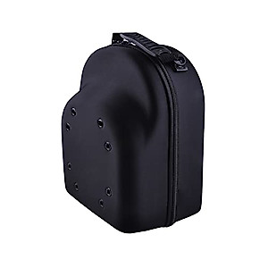Hat Travel Case, Hat Storage for Baseball Caps, Hat Organizer Bag Box Storage for Baseball Cap, Caps Carrier Ball Hat Holder for 6 Caps, Travel Hat Display Carrier Bag Black