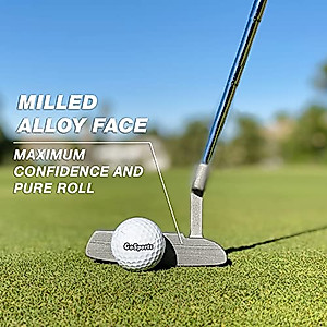 GoSports Classic Golf Putter, Choose Between 2 Way or Blade Putter - 35" Length with Premium Grip