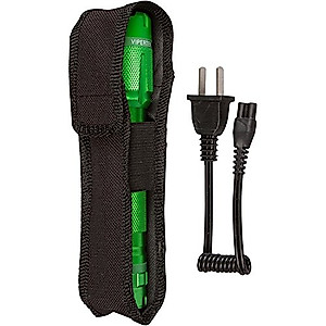 VIPERTEK VTS-T03 Aluminum Stun Gun for Self Defense Rechargeable with LED Flashlight, Green