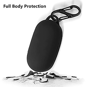 Haotop Case Compatible with Sony WF-XB700,Soft Silicone Shockproof Protective Case Cover (Dark Black)