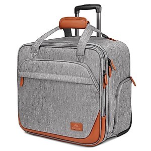 MATEIN Rolling Laptop Bag for Men Women, Large Rolling Briefcase with Wheels Fits 17 Inch Notebook, Water Resistance Computer Travel Carry on Overnight Roller Weekender Bags for Work College Business