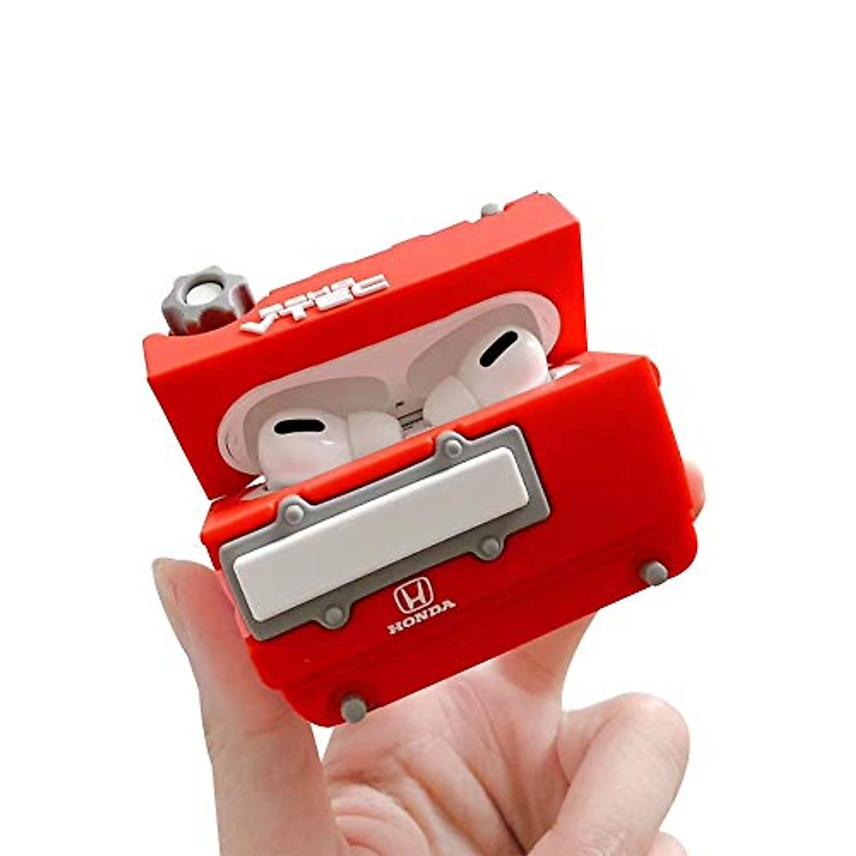 Aikedou Unique Earbuds pro case Creative Cool Boys for AirPods Pro Case Cover Car Brake Wheel Designer High Fashion Silicone Protective Skin Funny for Airpods Pro Charging Case (Car Engine)