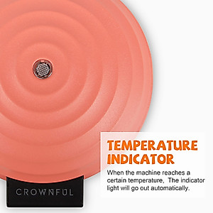 CROWNFUL Mini Waffle Maker Machine, 4 Inch Chaffle Maker with Compact Design (Pink)