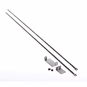 Copperfield 61090 Woodfield Hanging Fireplace Spark Screen Rod Kit, Includes Two 3/16 Inch Diameter x 32 Inch Rods, Mounting Brackets, Adjusts To Max Fireplace Opening of 58 Inch