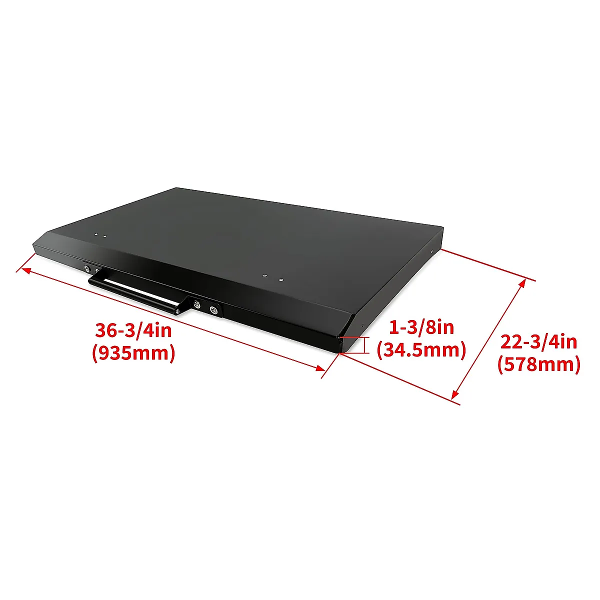 ECOTRIC 36" Griddle Cover Lid Powder Coated Black Aluminum Compatible with 36" Blackstone Griddle Black Stone