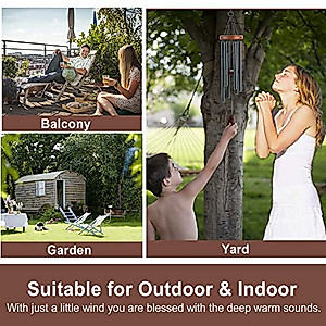 LITEYPP Sympathy Wind Chimes, Memorial Wind Chimes for Loss of a Loved One Prime, Bereavement Memorial Gifts/Grieving Sympathy Gift in Memory of Loved One Loss of Mother Father Pet Condolence 32Inch