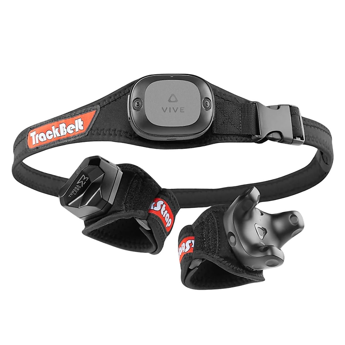 HTC 3 Pack VIVE Tracker (3.0) - with HTC VIVE SteamVR Base Station 2.0 for VIVE Pro, Rebuff TrackBelt + 2 TrackStraps Full Body Tracking VR Bundle