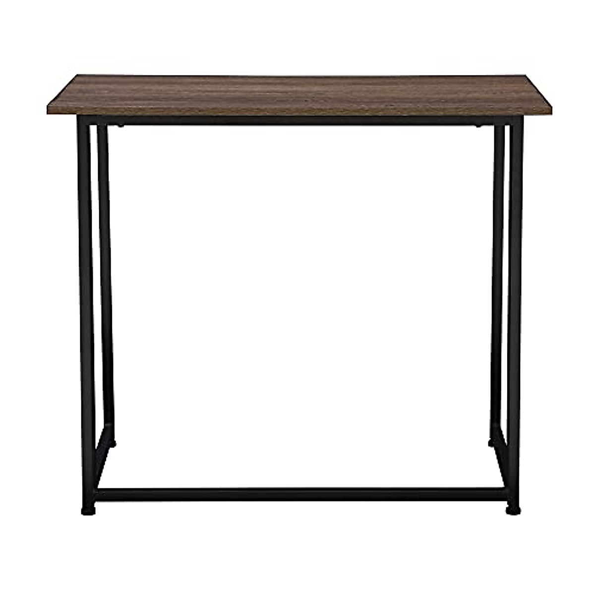 ReadyNow 35.5" Foldable Computer, Space-Saving Compact Writing Desk, Mobile Workstation with Adjustable Levels Pads, Brown