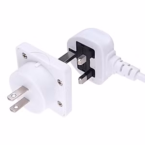 UK to US Adapter England American Socket 3 Pin to 13 Amp 2 Pin Plug Type G to Type A B | International Universal USA Travel Adaptor Adopter | for Mobile Phone Tablet Laptop | 1 x White