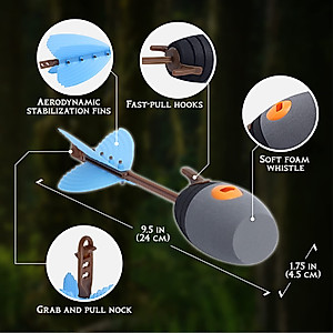 Zing Avatar Neytiri's Ceremonial Bow Pack - 1 Bow and 3 Zonic Whistle Arrows, Officially Licensed Role-Play Bow, Shoots Safe Arrows Over 160ft, Long Range Outdoor Play, Age 14 and Up