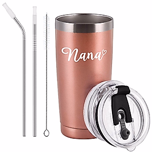 Grandma Gifts, Nana Stainless Steel Travel Tumbler, Christmas Birthday Mother’s Day Gifts for New Grandma Nana Grandmother Gigi Granny Mom Women from Grandchildren, 20oz Insulated Tumbler, Mint