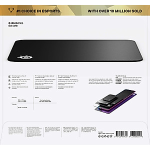 SteelSeries QcK Gaming Mouse Pad - Medium Hard - Minimal Friction - Pinpoint Accuracy