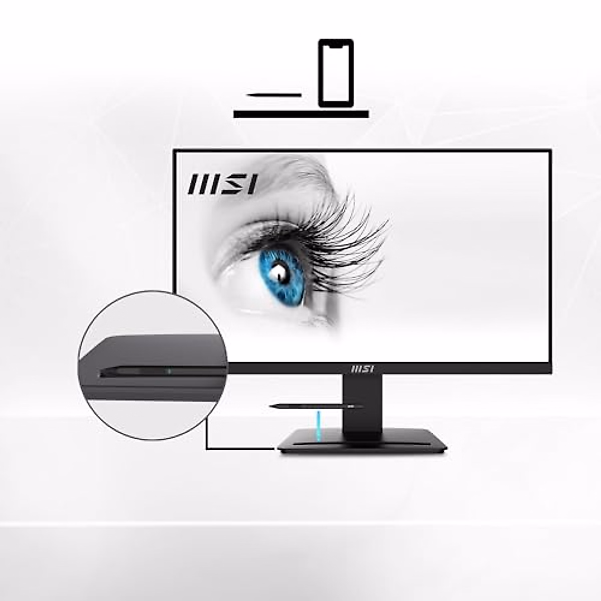 MSI PRO MP2412, 24", 1920 x 1080 (FHD), FreeSync, 100Hz, TUV Certified Eyesight Protection, 1ms, VGA, HDMI, Black