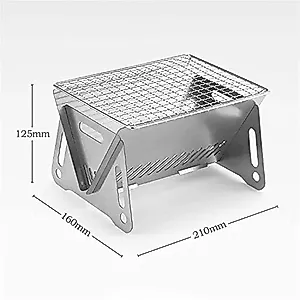 BBQ Grill Outdoor Gas grill Outdoor Portable BBQ Camping Grill Folding Compact Stainless Steel Charcoal Barbeque Grill Detachable Bonfire Grill Stove