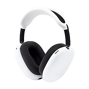 AIDERLOT Silicone Case Cover for AirPods Max,Anti-Scratch Ear Cups Cover and Headband Cover for AirPods Max,Airpods Max Headphone Silicone Ear Cups(White)