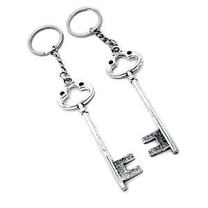100 Pieces Keychain Keyring Door Car Key Chain Ring Tag Charms Supplies G5LW8P Magic Skeleton Key