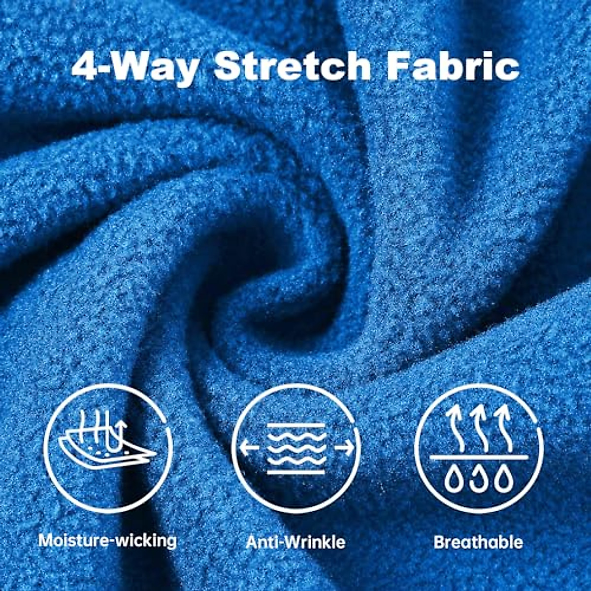 Dagacci Medical Uniform Unisex Warm Up Zip Front Fleece Scrub Jacket for Women and Men, Royal Blue, L