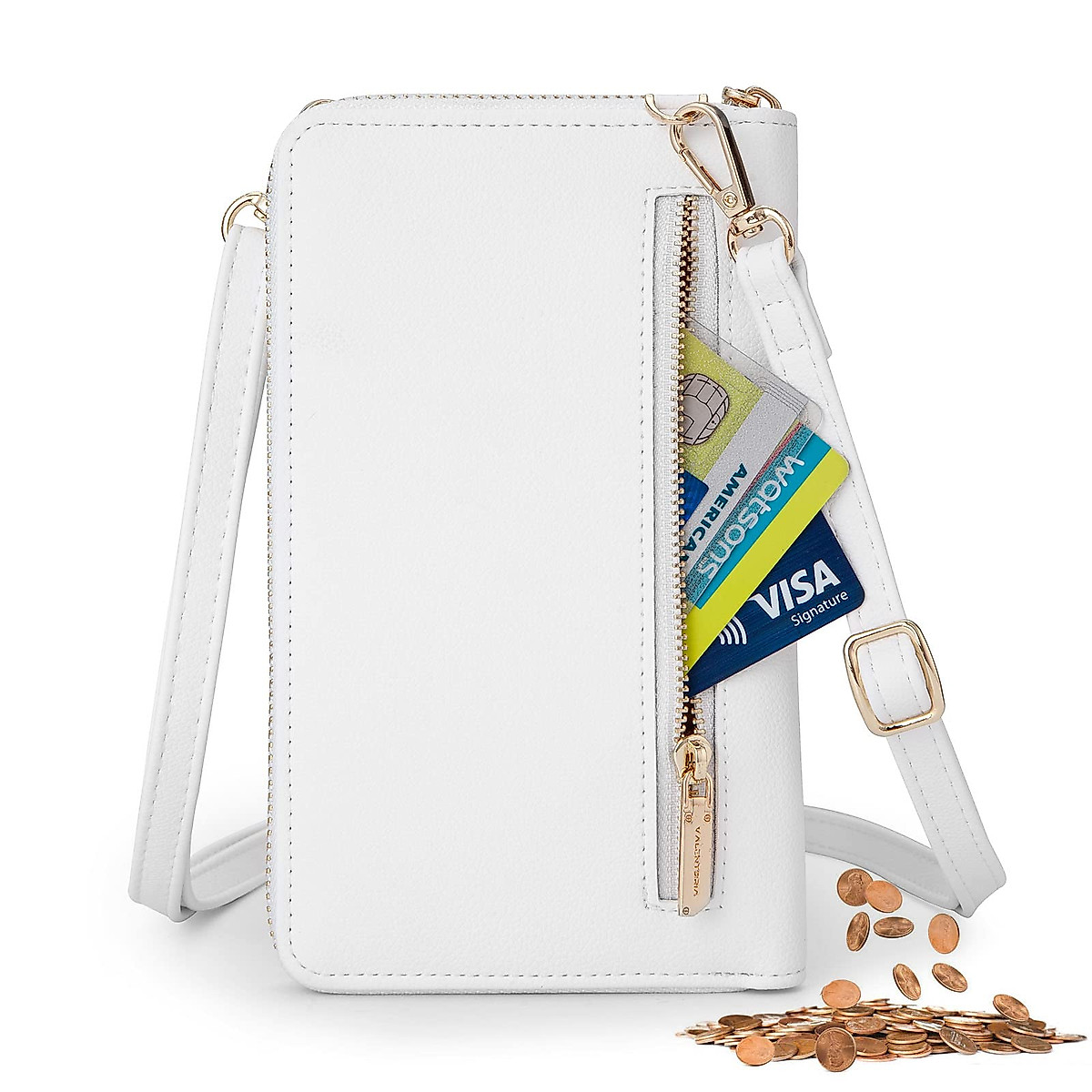 Valentoria Small Crossbody Bag Cell Phone Purse Wallet Leather Card Slot Clutch for Women