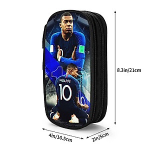 Luja Dling #7 Mbappe #10 Big Capacity Pencil Pen Case For Office College Large Storage High Capacity Bag Pouch Holder Box Makeup Bag