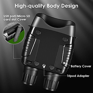 Night Vision and Day Binoculars for Hunting in 100% Darkness - Digital Infrared Goggles Military for Viewing 984ft/300M in Dark with 2.31" LCD Screen, Take Day Night IR Photos Video 32G TF Card Adults