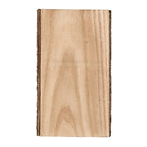 12" Rustic Natural Tree Log Wooden Rectangular Shape Serving Tray Cutting Board