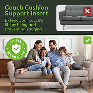 BEN'SHOME® Durable Cushion Support Insert [19.7" x 58-67"], Upgraded Sofa Saver Board for Sagging Couch Pillows. Fix & Prevent Sagging Seats, Extra Strong, Dense & Thick | 0.4"