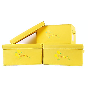 Purme Foldable Storage Bins,Pack of 3, Large Collapsible Cube Storage Boxes Organizer Containers Baskets with Reinforced Handle and Lid for Home Wardrobe Closet Bedroom