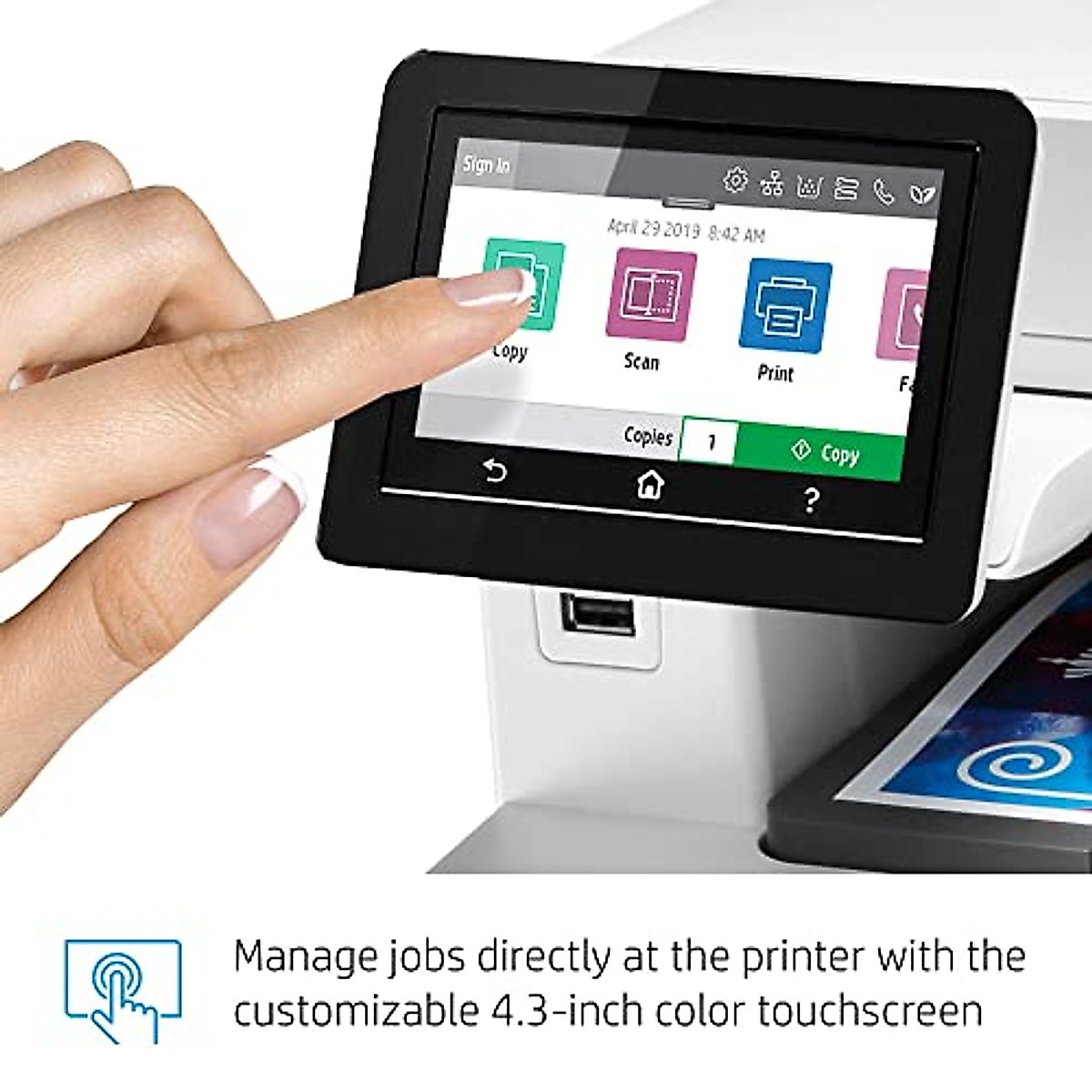 HP Color Laserjet Pro M479fdn All-in-One Laser Printer, Print Scan Copy Fax, Automatic 2-Sided Printing, 600x1200 dpi, 250-sheet, 28 ppm, 512MB, Works with Alexa, Bundle with JAWFOAL Printer Cable