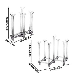 Retractable Cup Drying Rack, Drinking Glass Bottle Drainer Stand Non-slip Bottom Mug Tree Kitchen Countertop Dishes Holder Organizer Bottle Glass Rack Stand Plastic Bag Dryer Rack