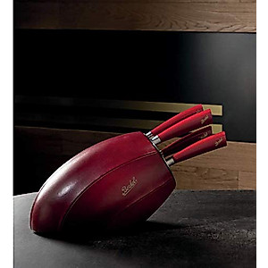 Berkel Elegance Sense Red 5 pc Knife Block/Red Knife Block / 5 Set of Knives Included/Set of knives for different uses/Designed so that you always have the perfect knife/Elegant Knife Block