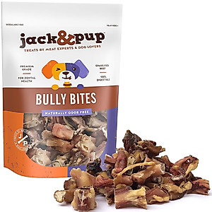 Jack&Pup 6 Inch Bully Sticks for Medium Dogs, Dog Bully Sticks for Small Dogs-6" Bully Sticks for Puppies Bully Sticks Odor Free Long Lasting Dog Chews, Beef Bully Stick (6 Inch Bully Sticks 50 Pack)