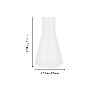 Beakers 10pcs Science Scientific Scale Erlenmeyer Flasks Laboratory Practical Plastic Lab Experiment Mouth for Jar Narrow Flask Supplies Conical Labs Experimental Glass