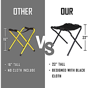 Onefeng Sports 150LBS Foldable Kayak Stand Kayak Storage Rack Ground Storage Stand Rack Perfect for Getting Your Boat of Ground for Easy Storage - Designed with Black Cloth Like Chairs