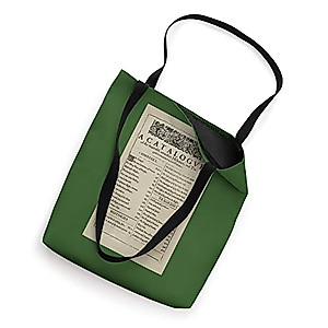Anniversary Table of Contents Shakespeare First Folio Plays Tote Bag
