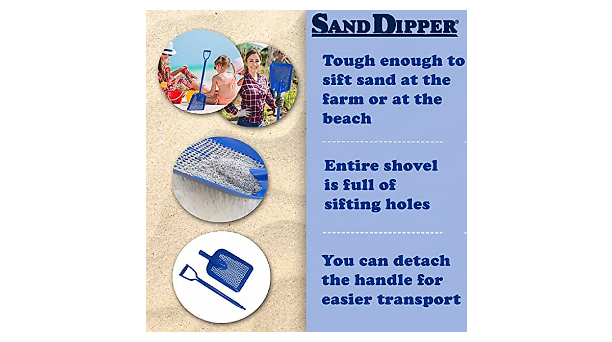 Sand Dipper - Treasure Shovel Digger Sifter – Sand Sifter for Beach Fun ...